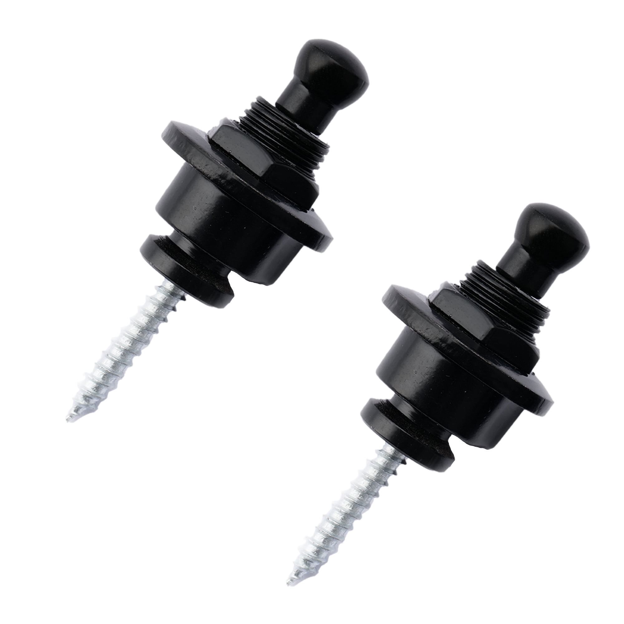 Musiclily Basic Metal Round Head Guitar Locking Strap Locks and Buttons ...