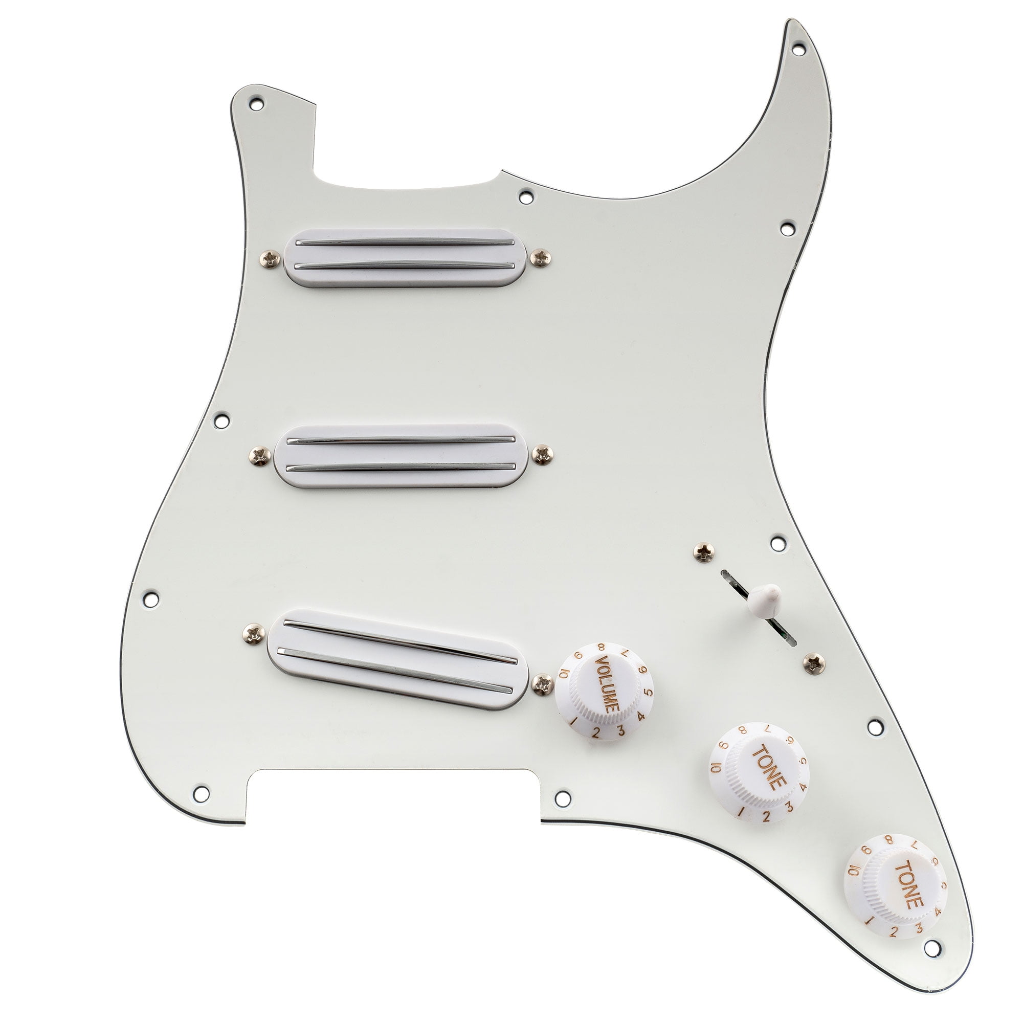 Musiclily Basic Pre-wired Loaded Standard ST-SSS Pickguard with Ceramic ...