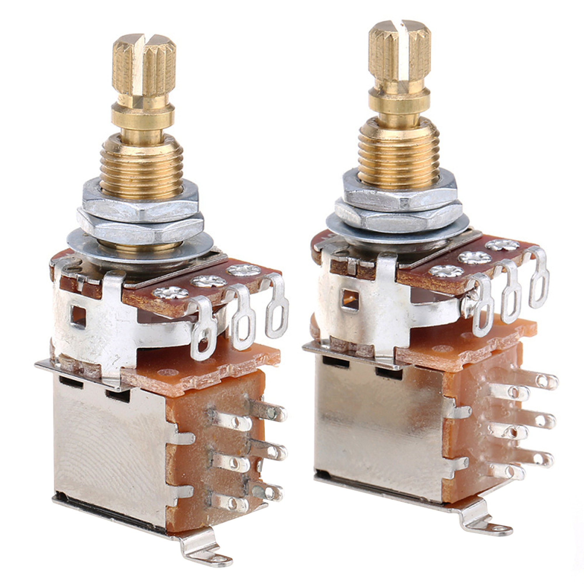 Musiclily Pro A250K Full Brass Metric Coarse 18-Spline Split Shaft Pots ...