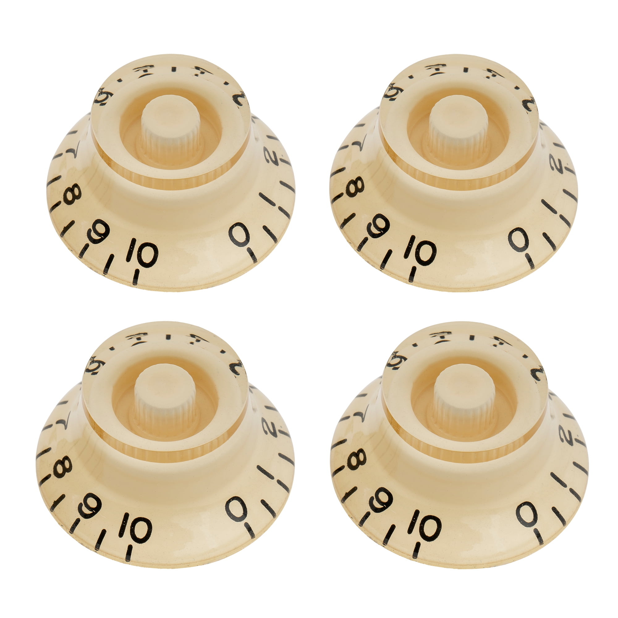 Musiclily Pro Inch Size Fine 24-Spline Top Hat Bell Knobs Tone Volume ...