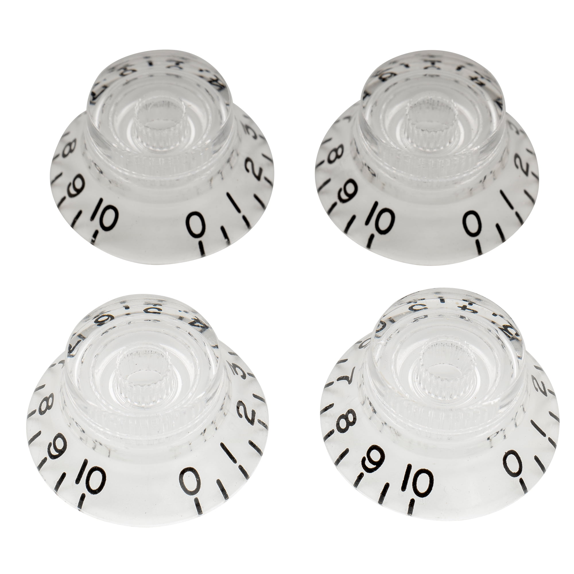 Musiclily Pro Inch Size Fine 24-Spline Top Hat Bell Knobs Tone Volume ...