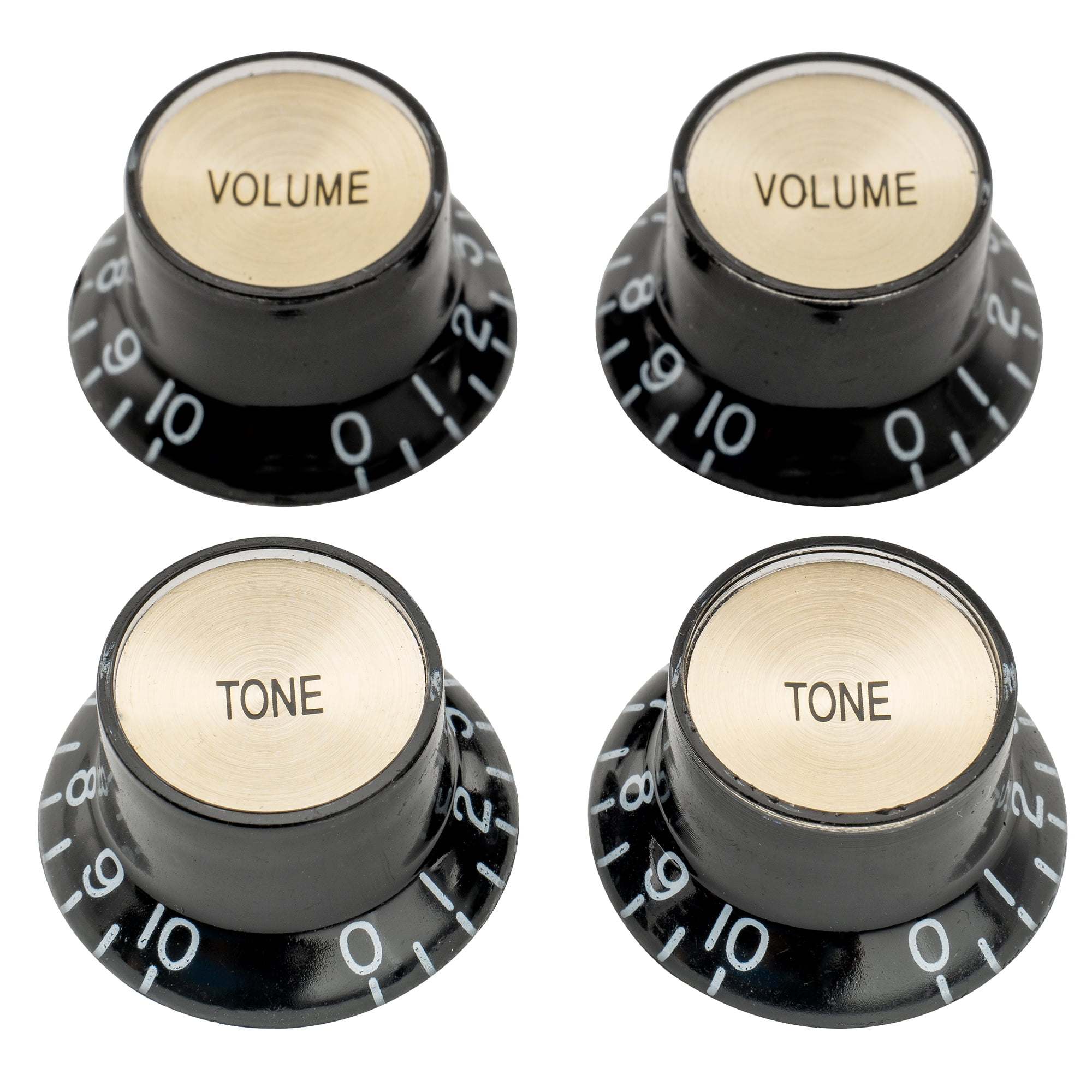 Musiclily Pro Metric Coarse 18-Spline Top Hat Bell Knobs Tone Volume Control Knobs for Epiphone ...