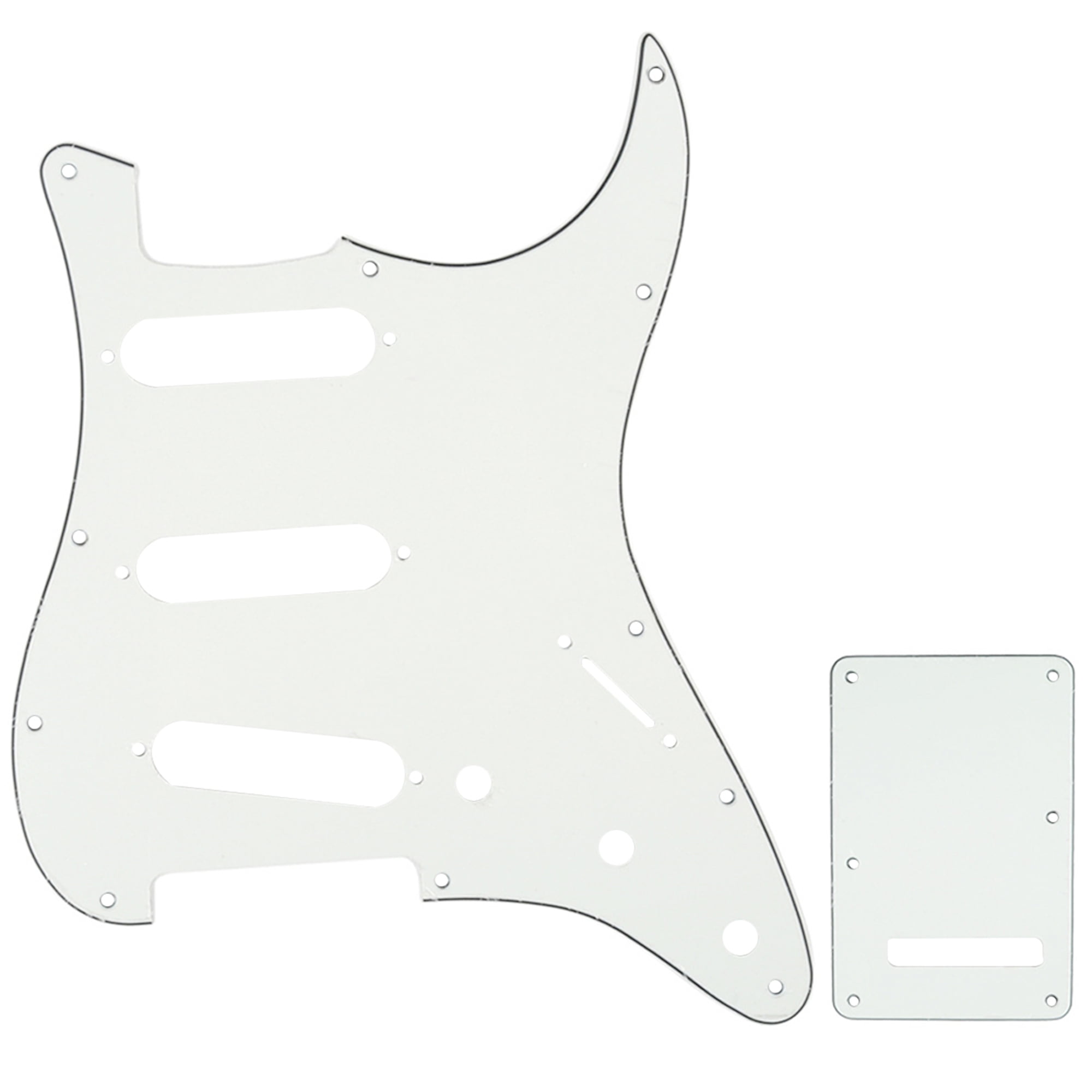 Musiclily Pro SSS 11-Hole Strat Guitar Pickguard and BackPlate Set for ...