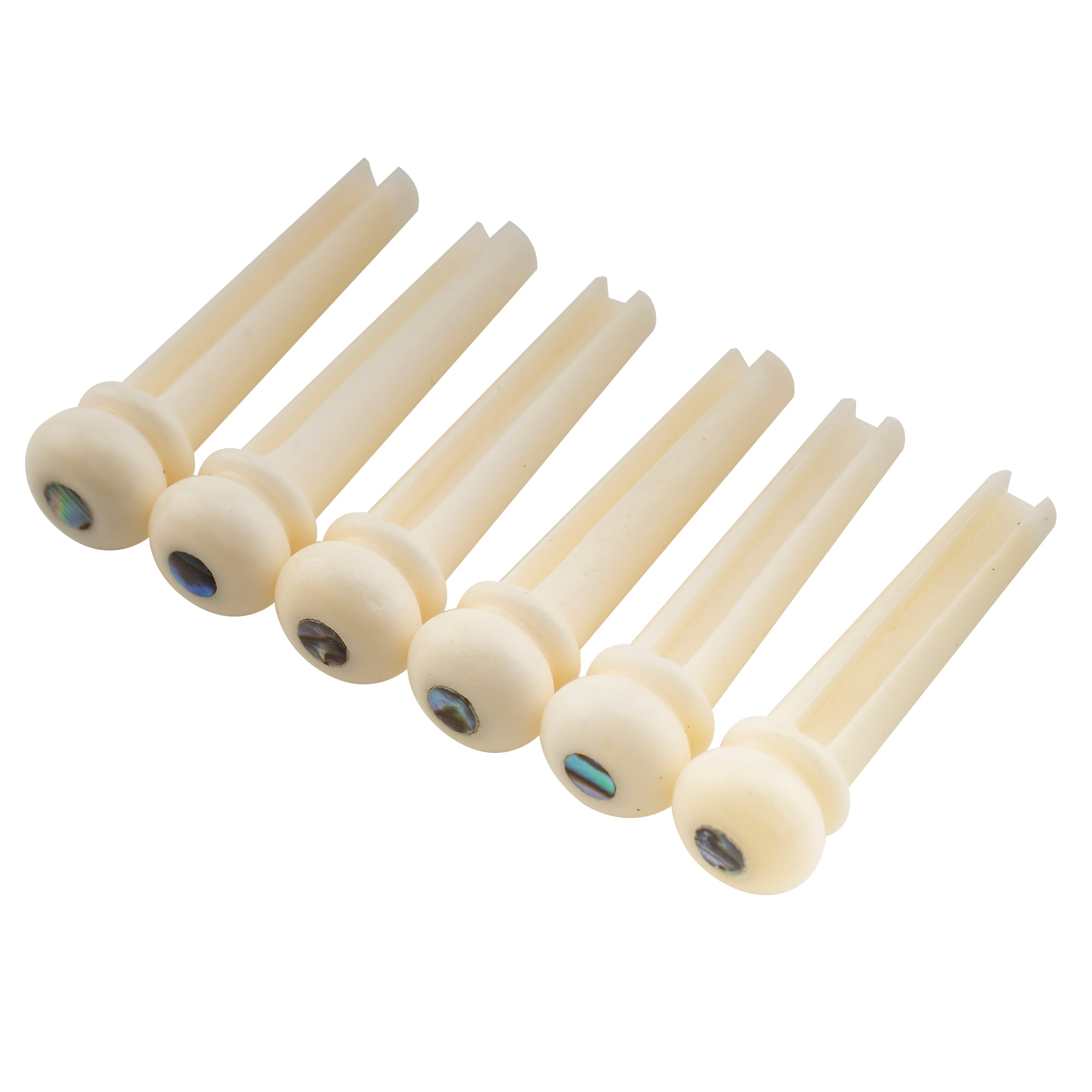 Musiclily Pro Slotted Bone Acoustic Guitar Bridge Pins, White with 3mm ...