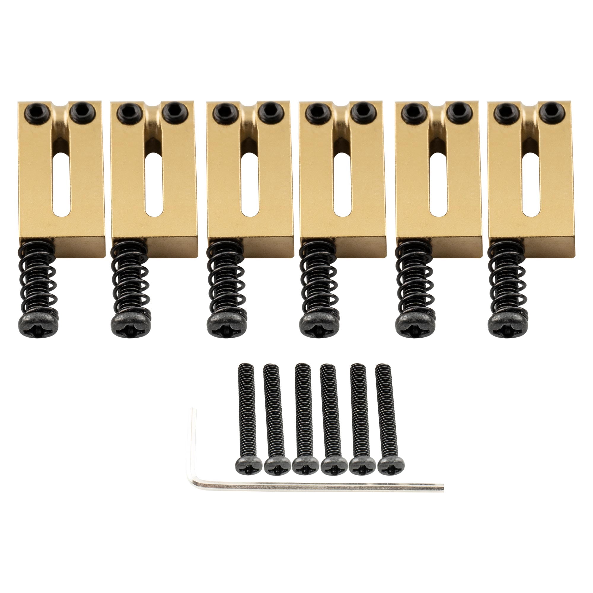 Musiclily Ultra 10.5mm Modern Style Full Solid Brass Offset Saddles for ...