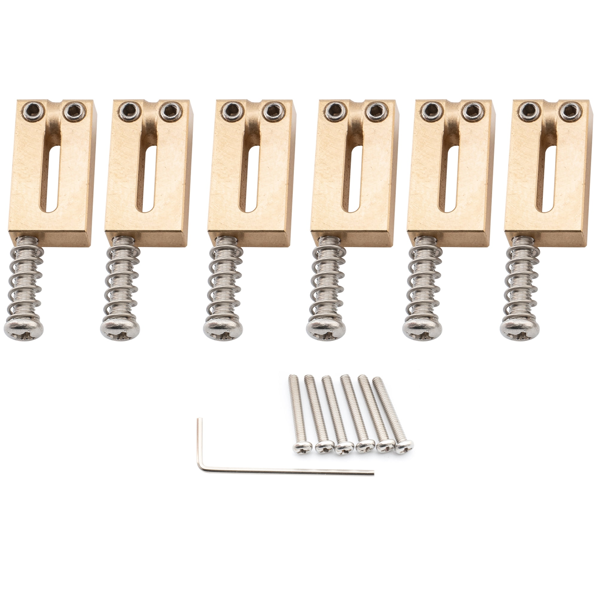 Musiclily Ultra 10.5mm Modern Style Full Solid Brass Offset Saddles for ...