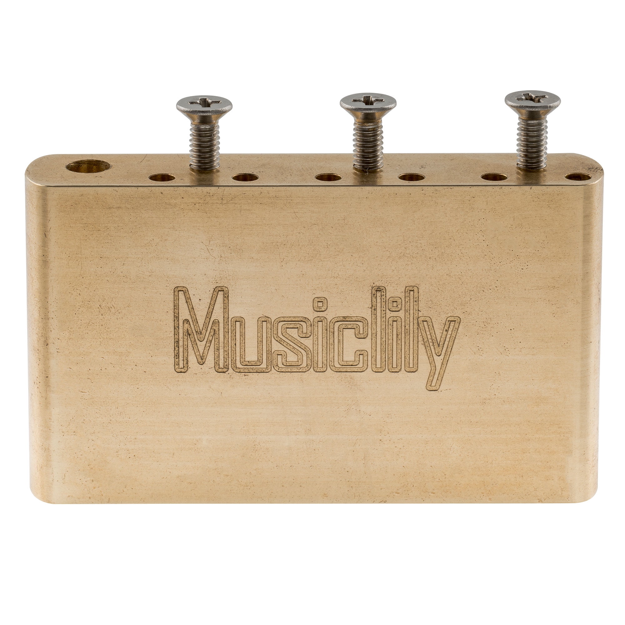 Musiclily Ultra 52.5mm(2-1/16 inch) Full Solid Brass 42mm Standard MIM Style Tremolo Block for ...