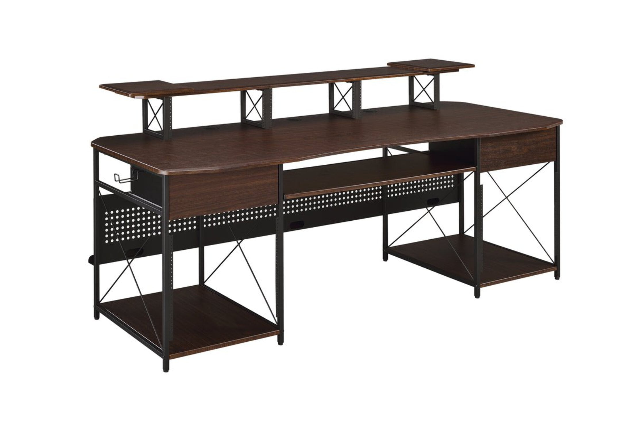 Musiea EX200 Pro Music Recording Studio Desk w/ Audio Equipment Effects ...