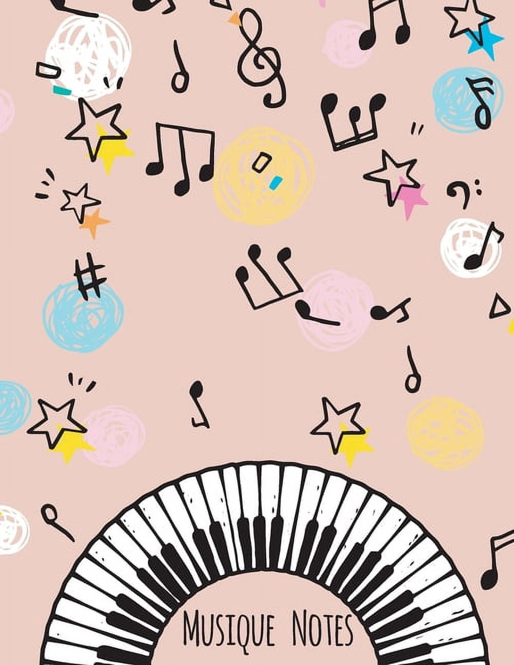 Musique Notes : Carnet de partitions vierge couleur Rose clair - papier ...