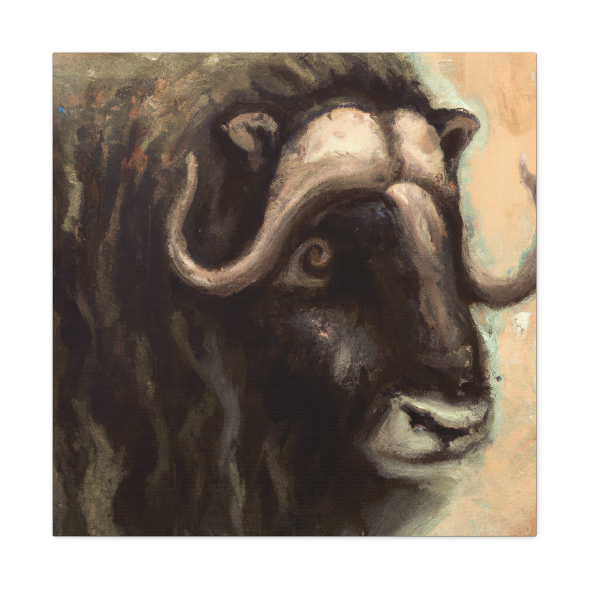 "Musk Ox Majesty Portrayed" - Canvas - Walmart.com