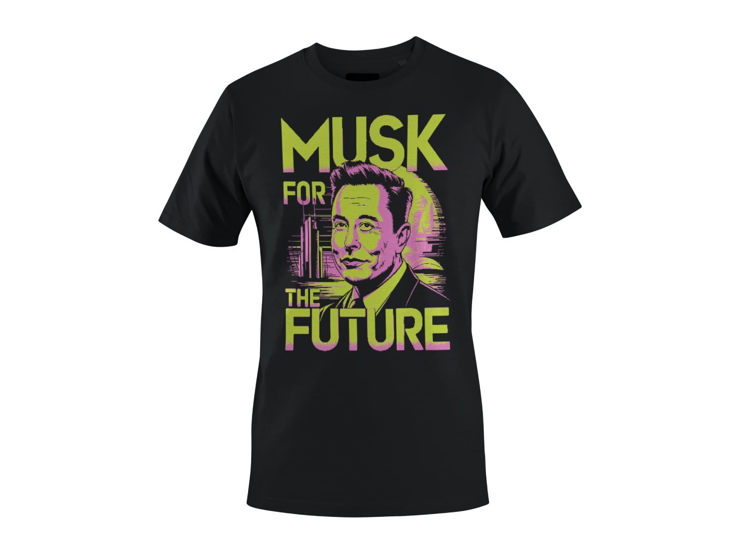 Musk for the Future Neon Sci-Fi Tech Poster Men's T-shirt - Walmart.com