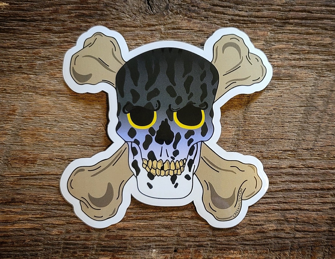 Musky Skin Skull Sticker Decal - Walmart.com
