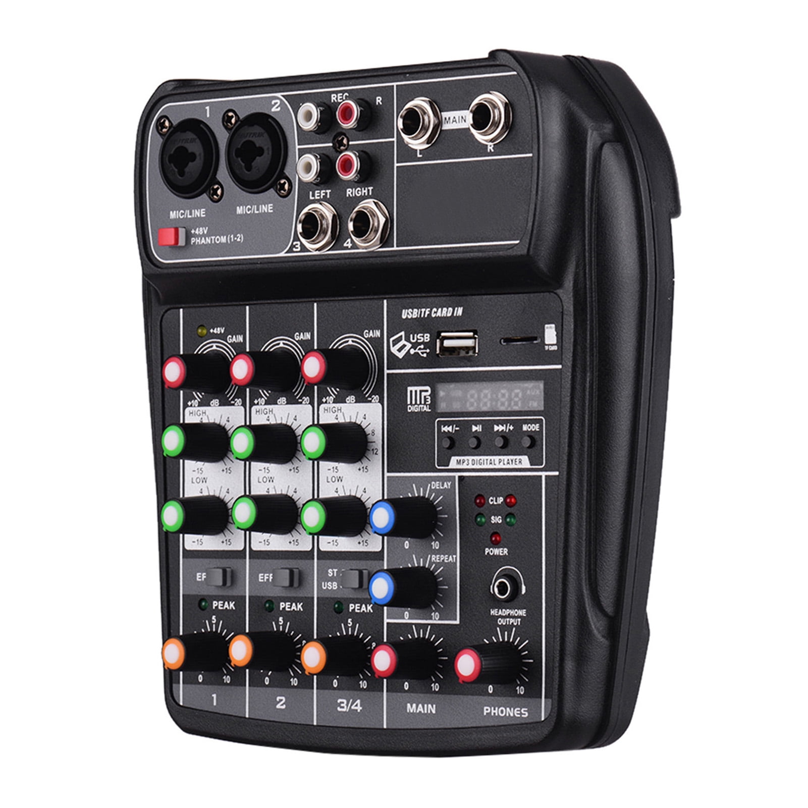 Muslady AI-4 Compact Mixing Console Digital Audio Mixer 4-Channel BT ...