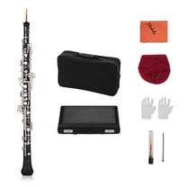Muslady Professional Oboe C Key Semi-automatic Style Silver-plated Keys ...