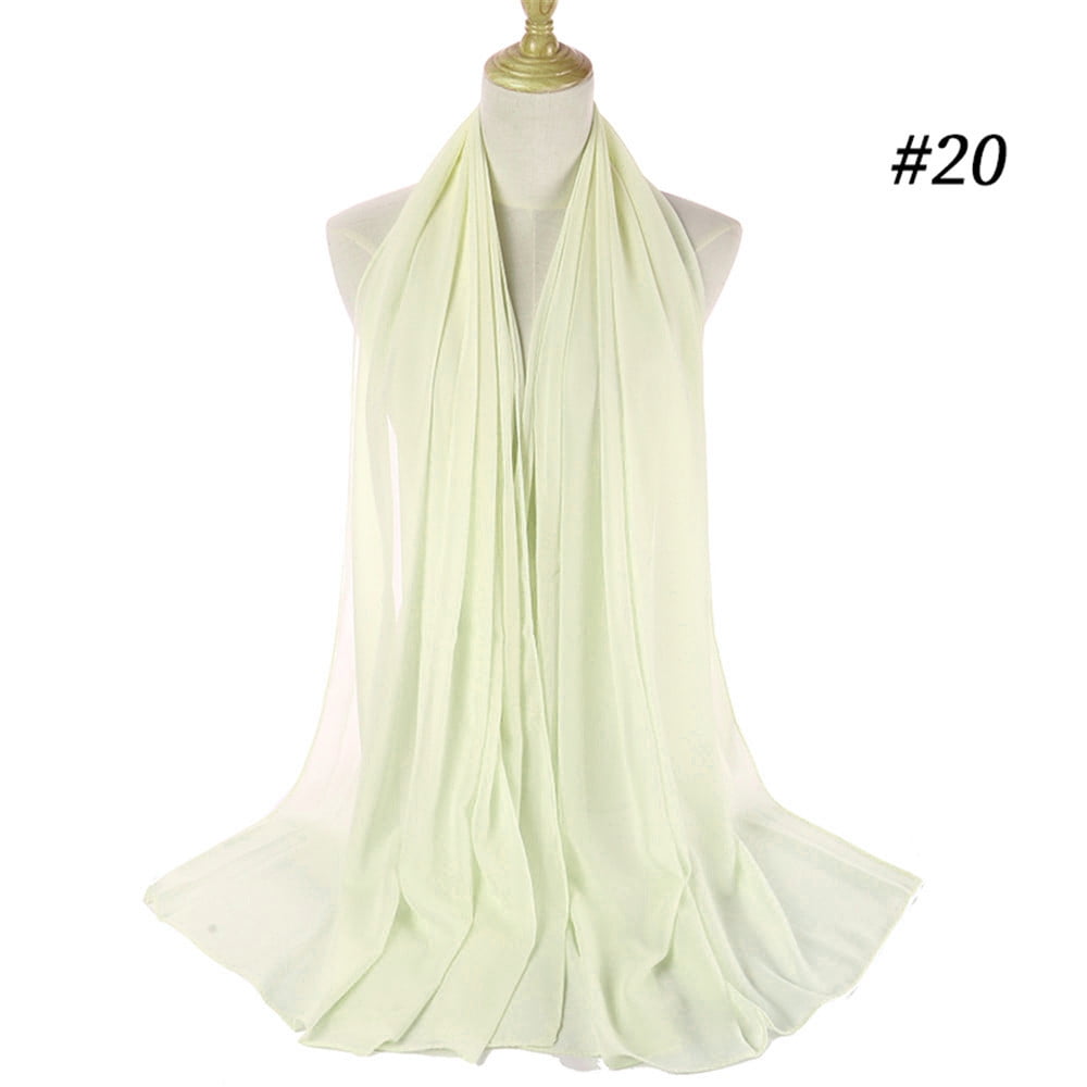 Muslim Chiffon Hijab with Pearls - Modest Head Cover for Daily Prayer ...