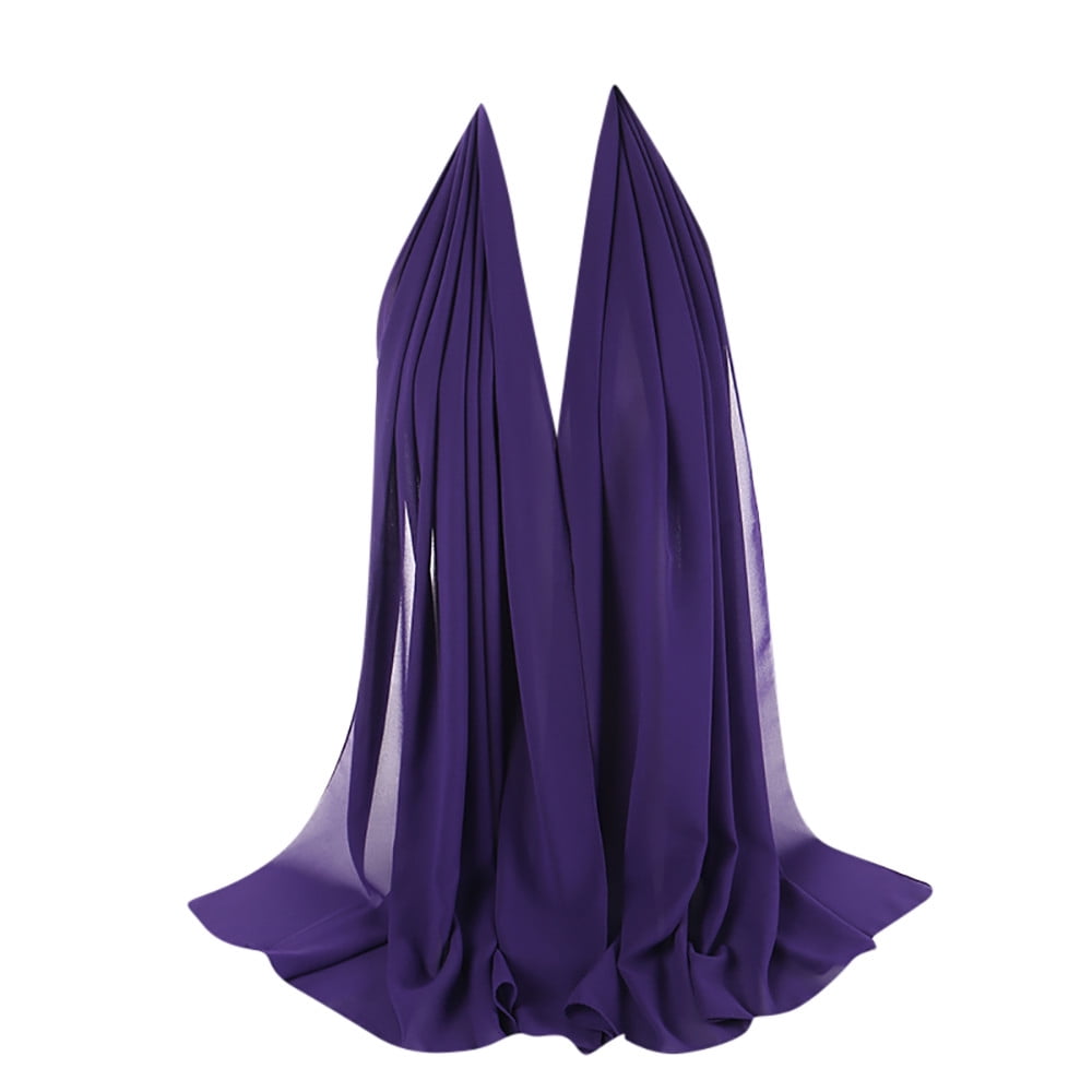 Muslim Chiffon Hijab with Pearls - Modest Head Cover for Daily Prayer ...