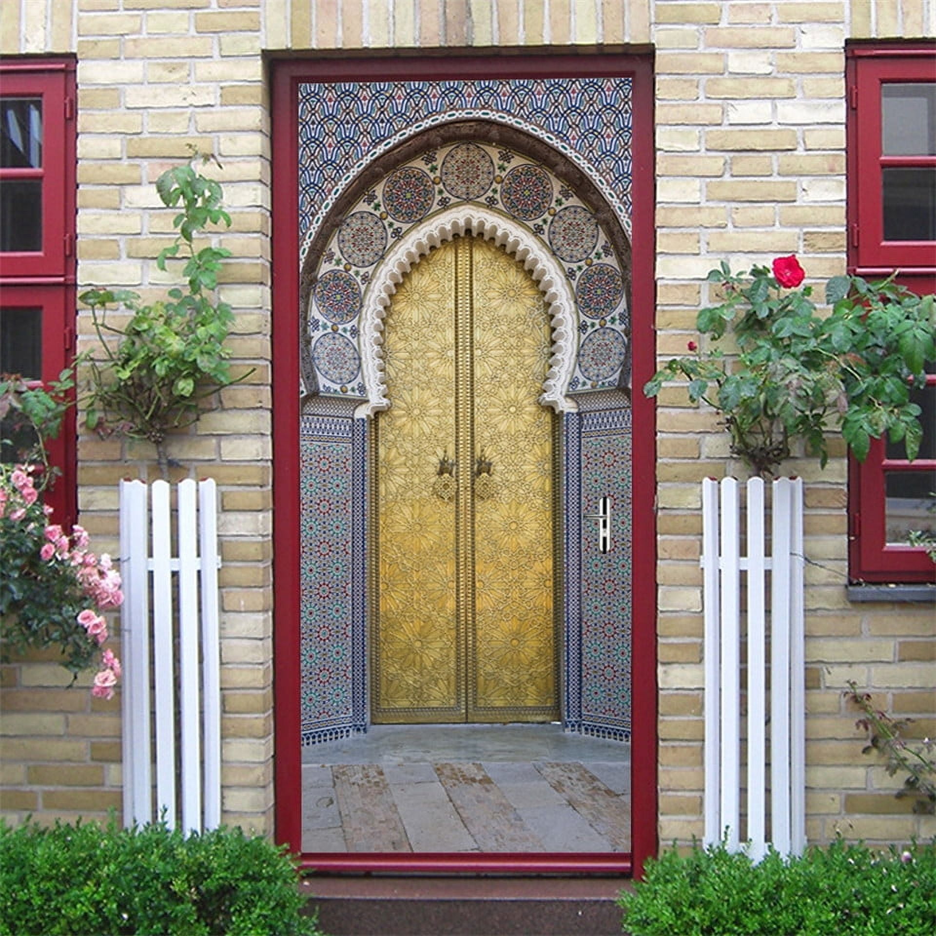 Muslim Door Decoration Self-adhesive Wallpaper Vinyl Waterproof ...