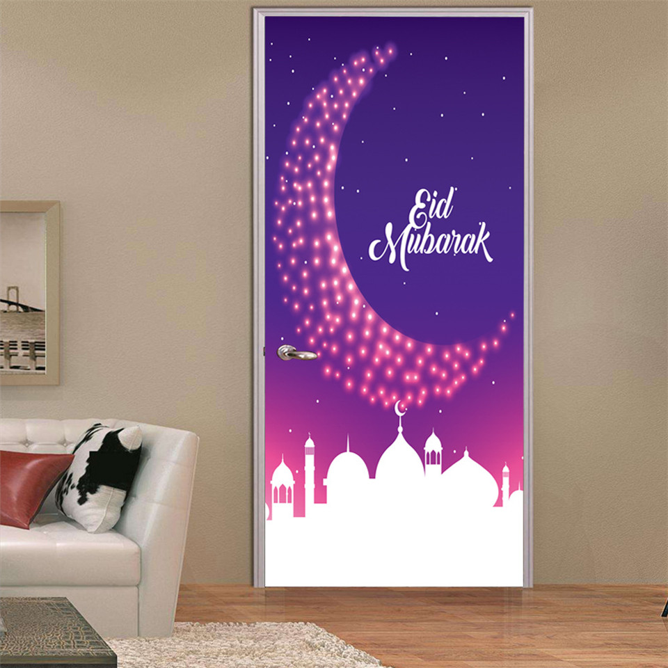 Muslim Door Decoration Self-adhesive Wallpaper Vinyl Waterproof ...