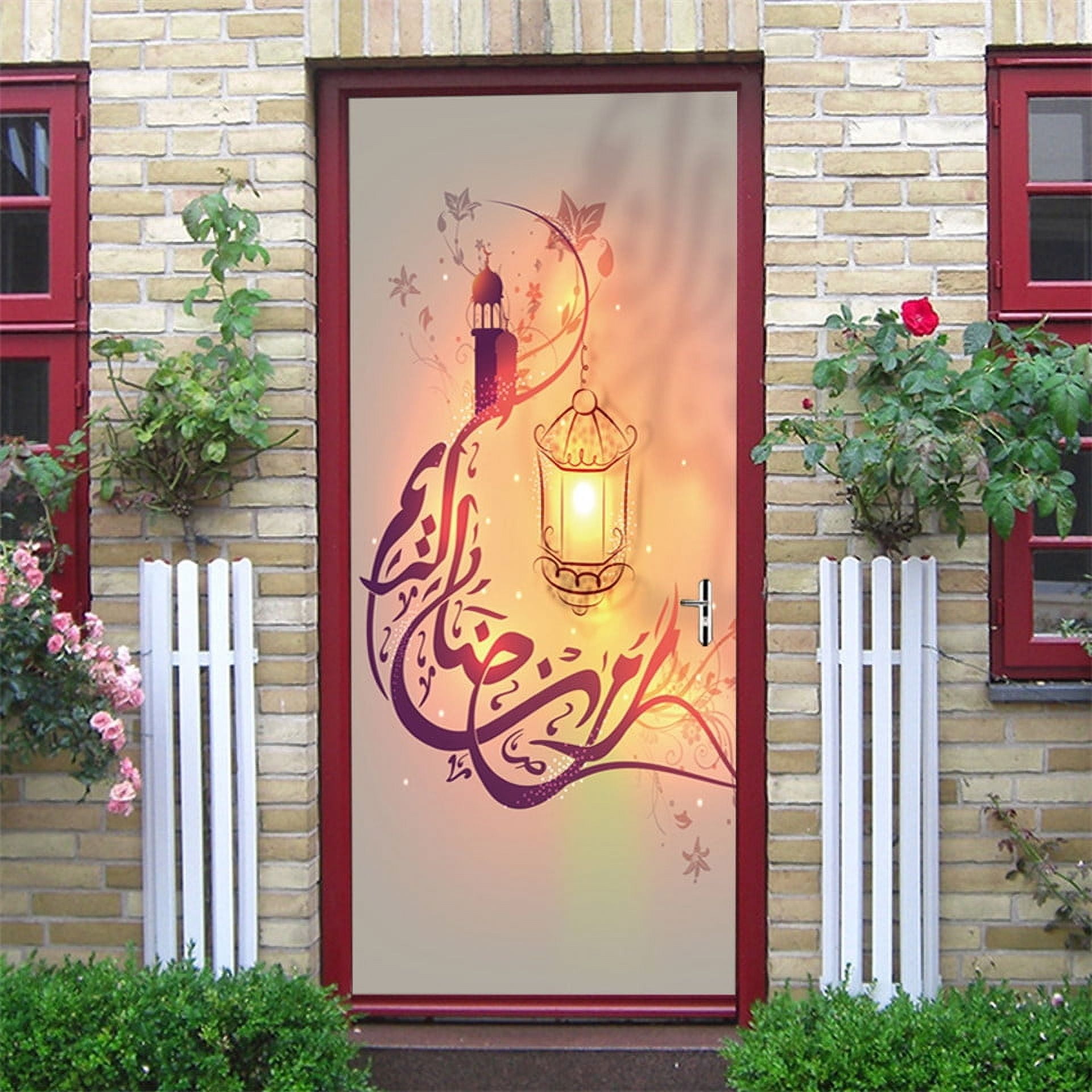 Muslim Door Decoration Self-adhesive Wallpaper Vinyl Waterproof ...