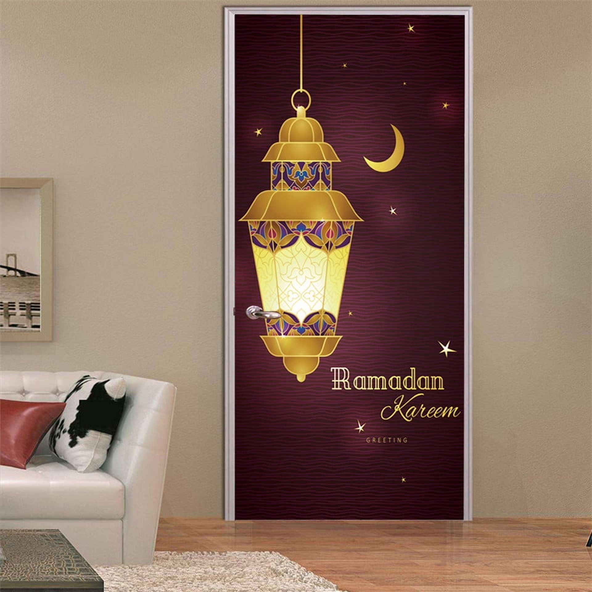 Muslim Door Decoration Self-adhesive Wallpaper Vinyl Waterproof ...