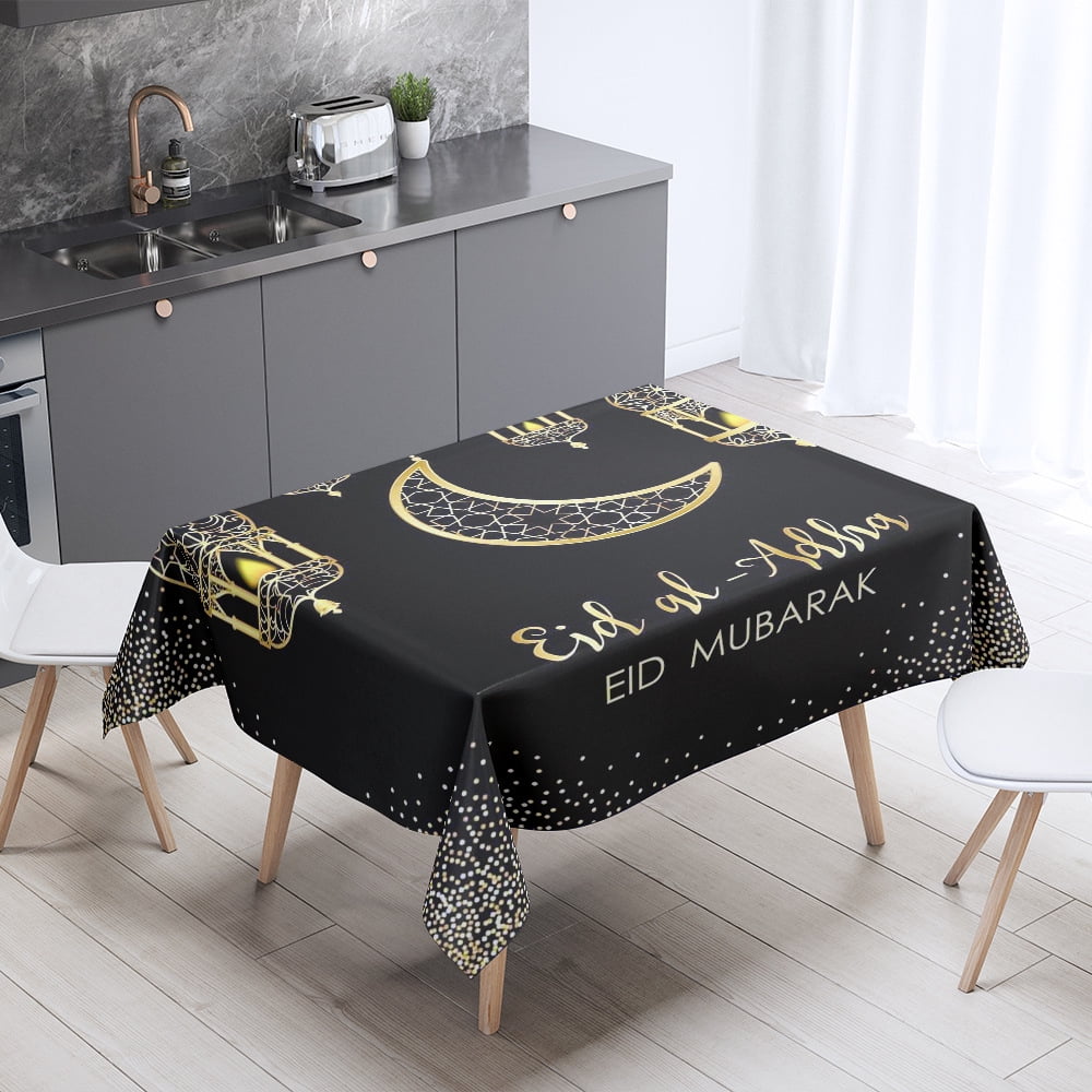 Muslim Eid Al Adha Tablecloth Ramadan Kareem Table Cloth Moon Eid ...