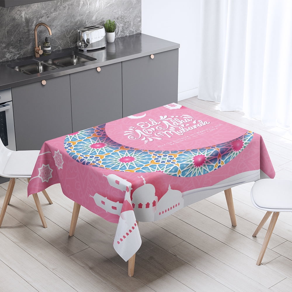 Muslim Eid Al Adha Tablecloth Ramadan Kareem Table Cloth Moon Eid ...