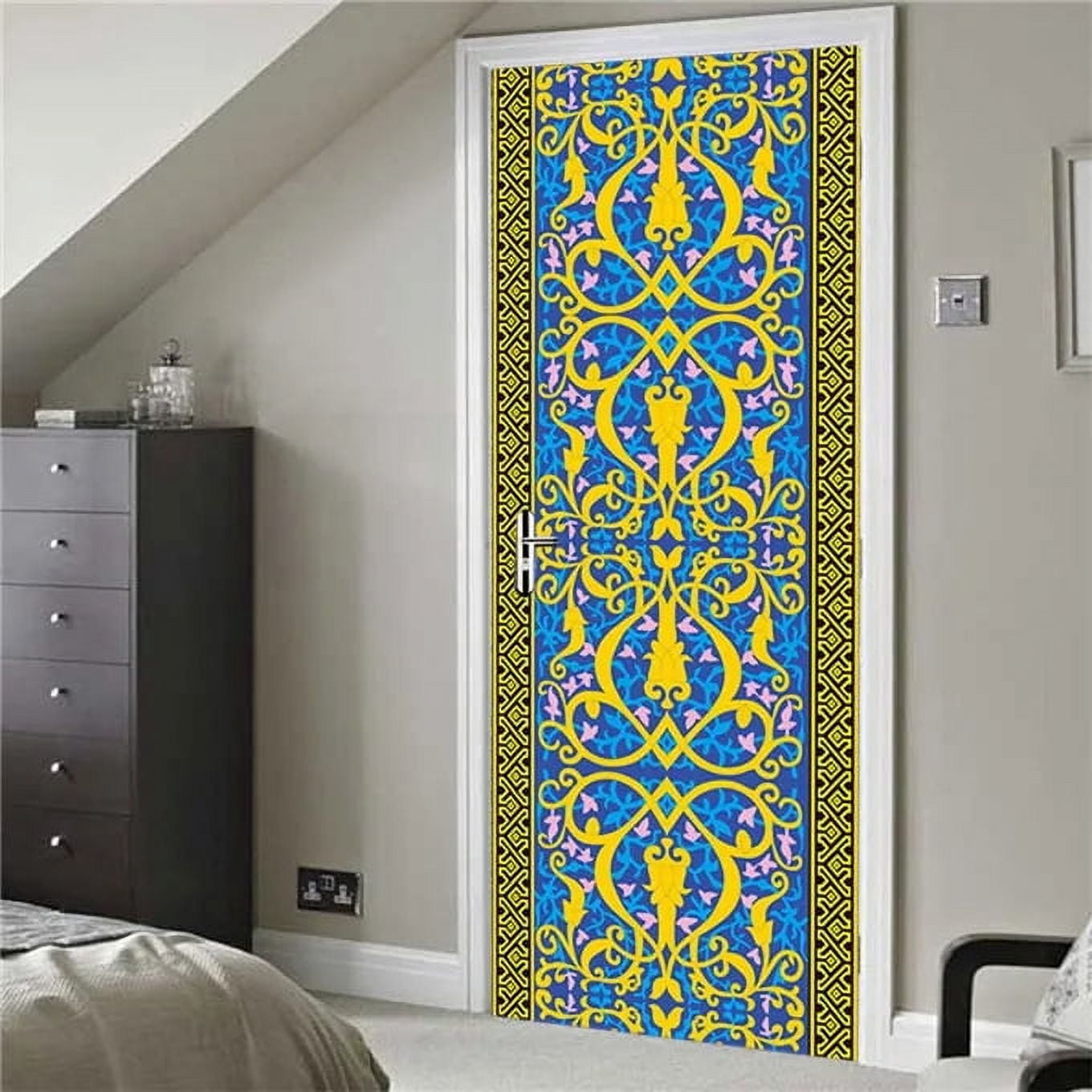 Muslim Eid Decoration Door Stickers Self-adhesive Waterproof Creative ...