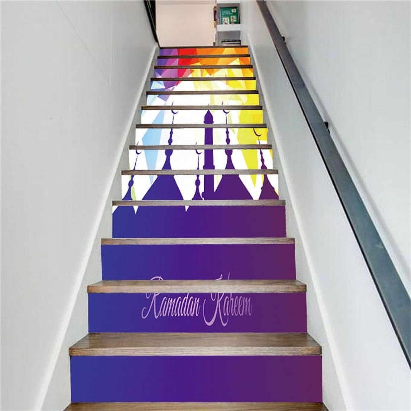 Muslim Eid Stairs Sticker Self-adhesive Waterproof DIY Ramadan ...
