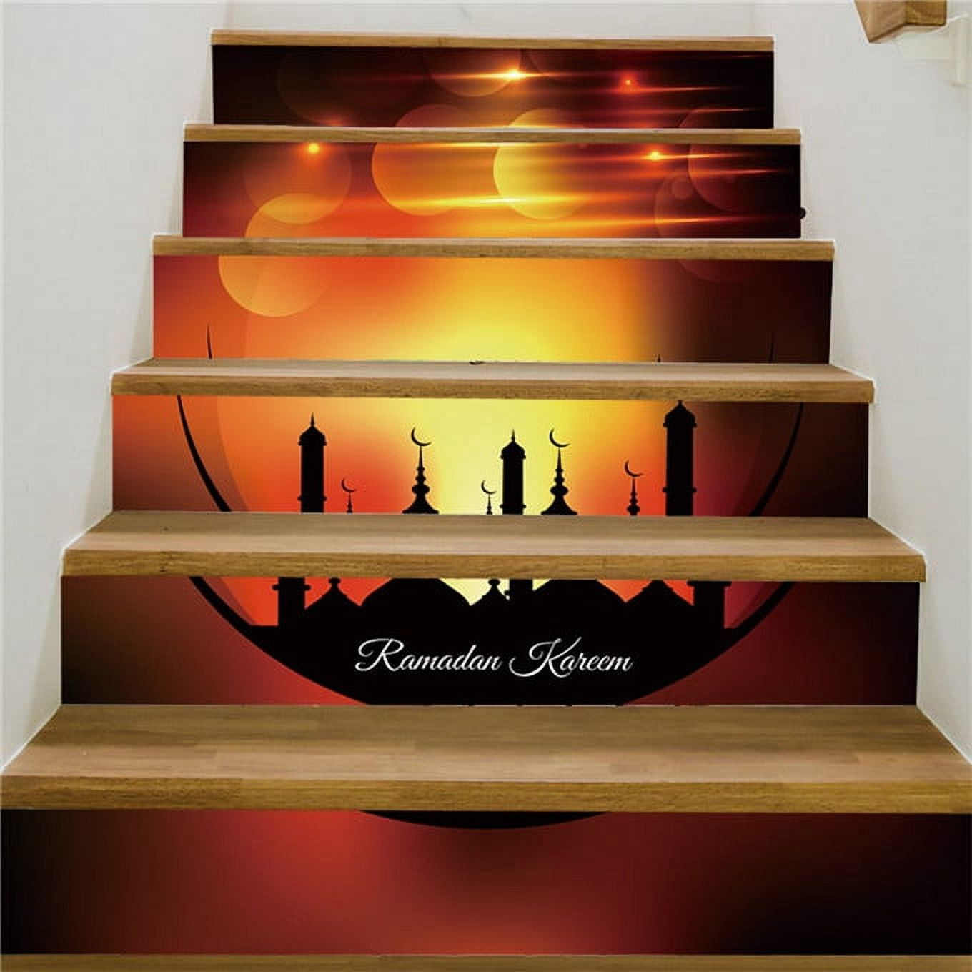 Muslim Eid Stairs Sticker Self-adhesive Waterproof DIY Ramadan ...