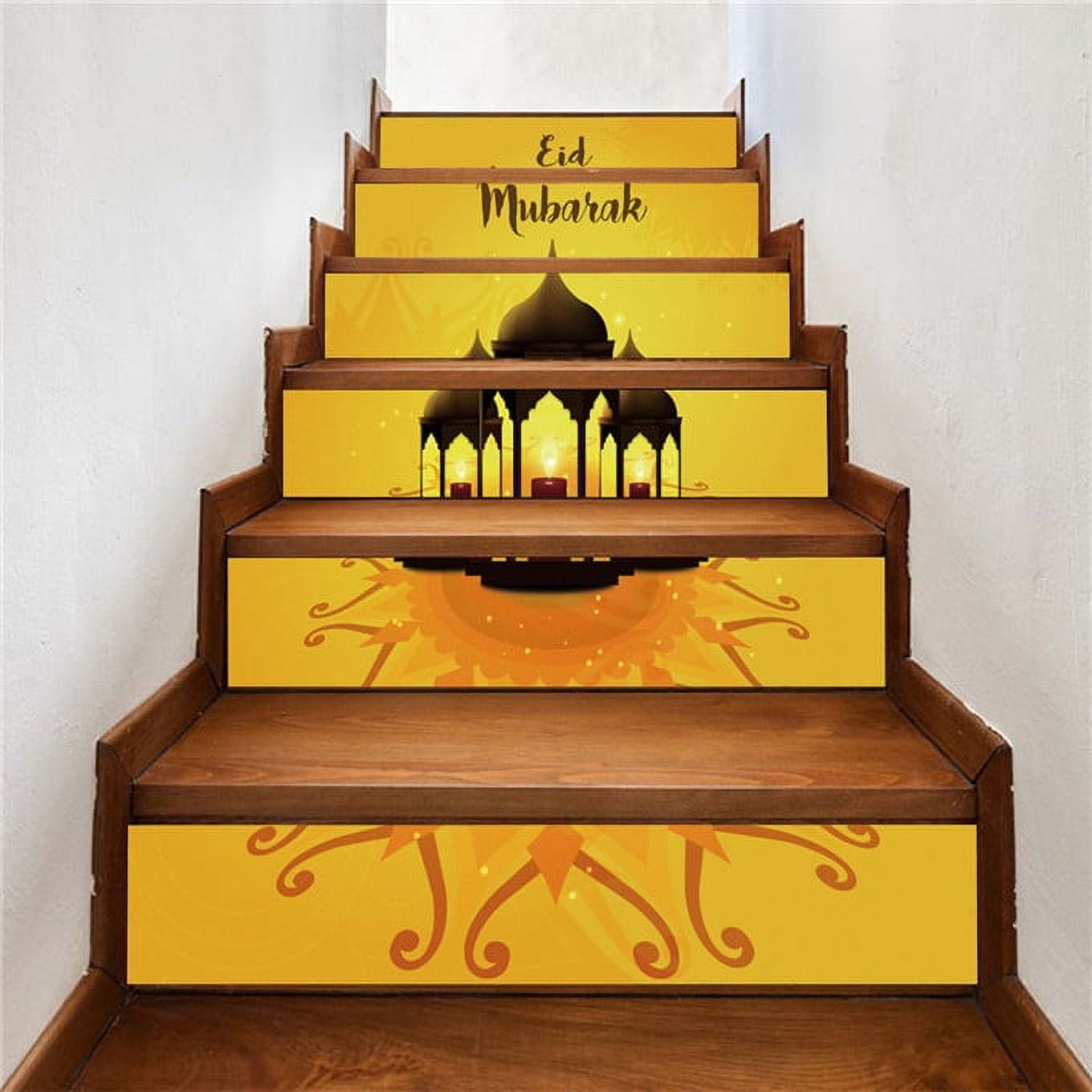 Muslim Eid Stairs Sticker Self-adhesive Waterproof DIY Ramadan ...