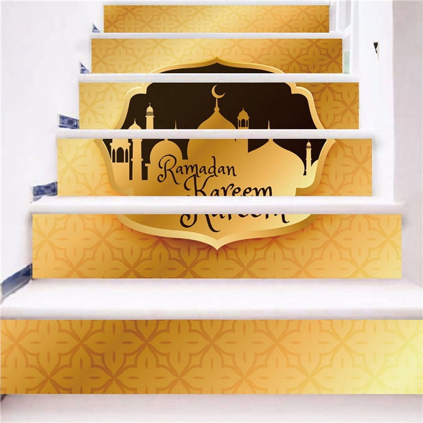 Muslim Eid Stairs Sticker Self-adhesive Waterproof DIY Ramadan ...