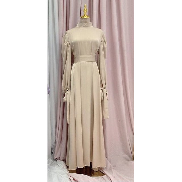 Muslim Fashion Women Islamic Satin Dress Hijab Arabic Pleated Abaya