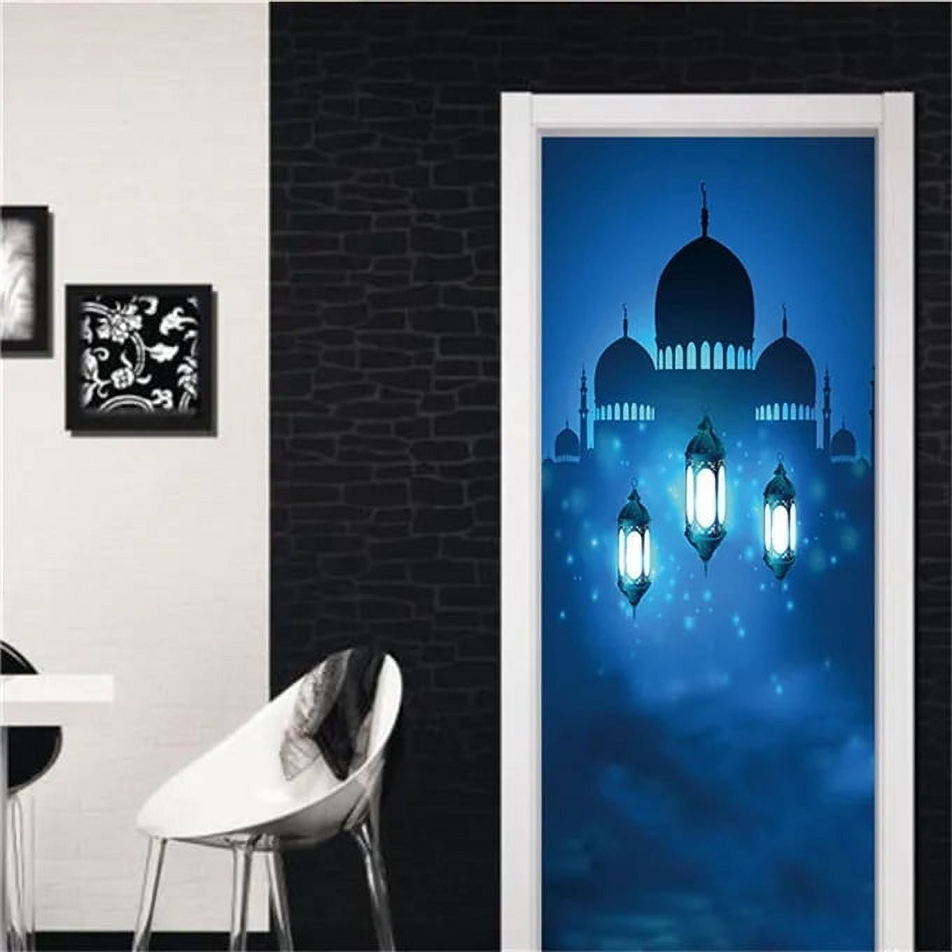 Muslim Festival Decor Wallpaper Door Sticker PVC Self-adhesive Eid ...