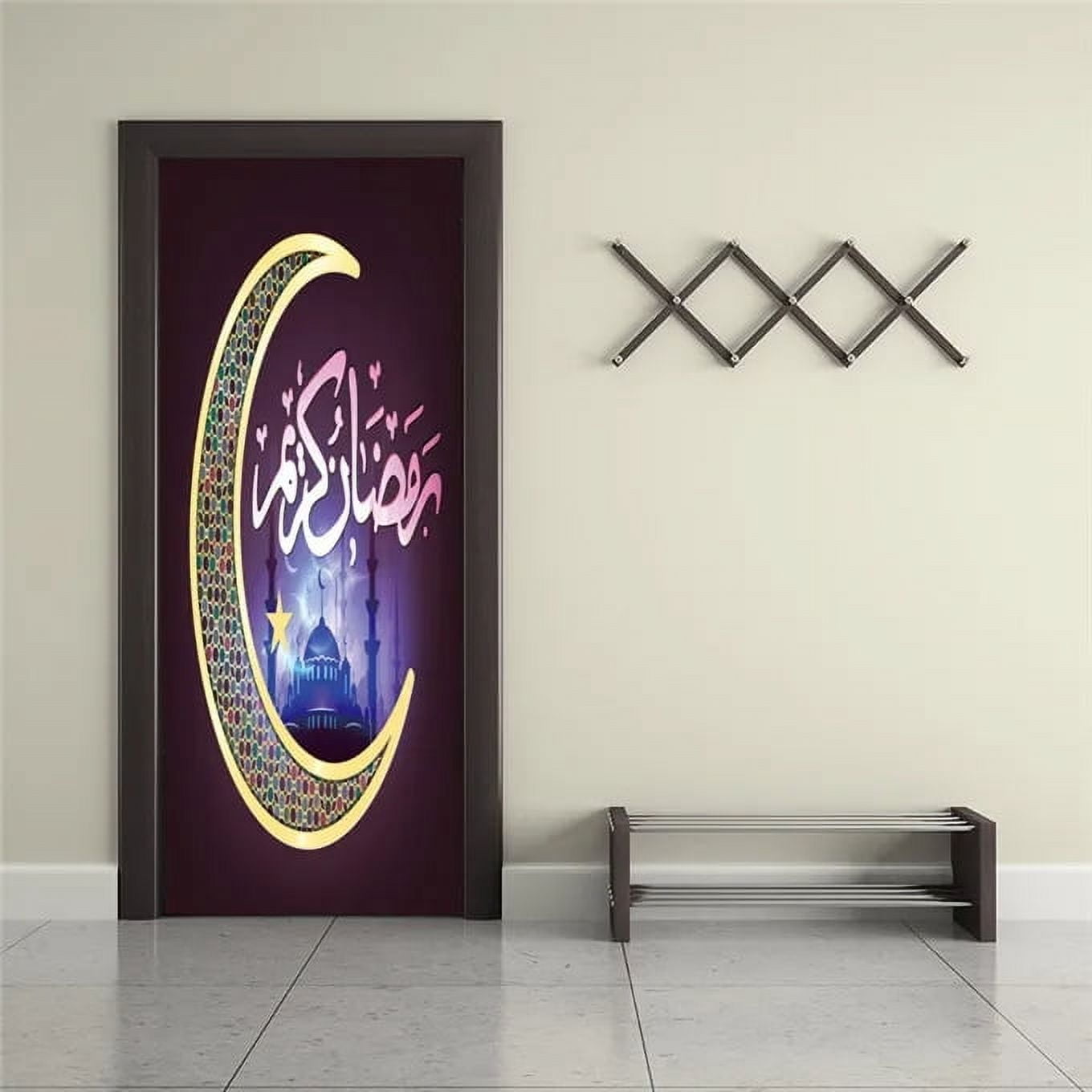 Muslim Festival Decor Wallpaper Door Sticker PVC Self-adhesive Eid ...