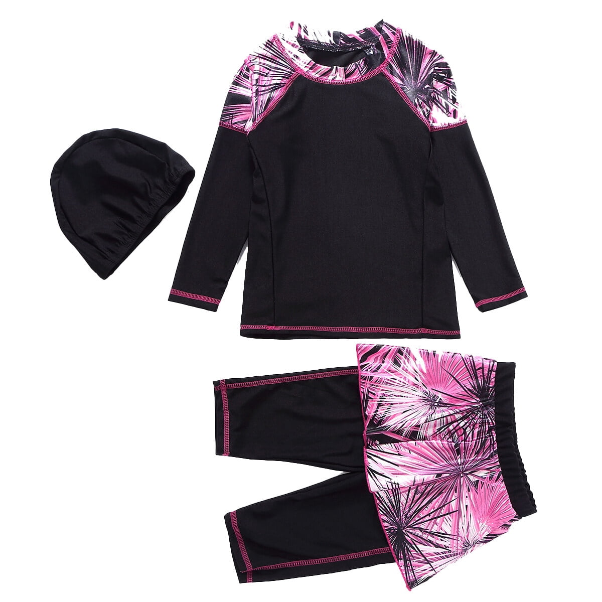 Muslim Girls Swimsuit Traditional Modest Swimwear Swim Pants Kit ...