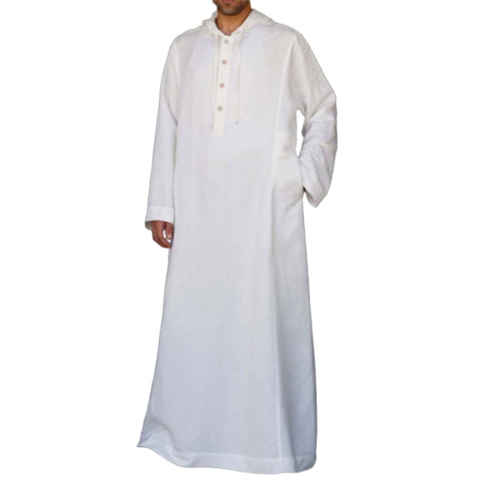 Muslim Male Shirt Eid Middle East Jubba Thobe Plus Size Long Sleeve ...
