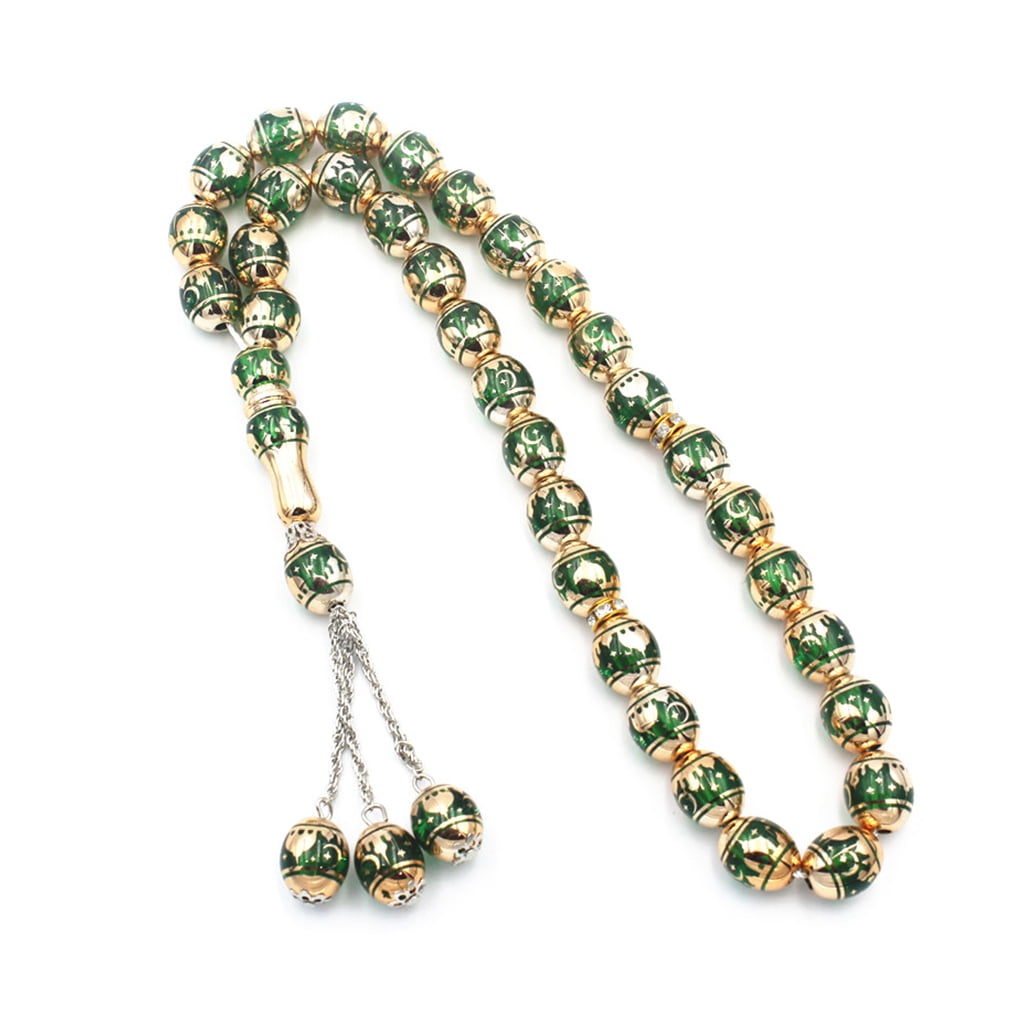 Muslim Prayer Beads Round Bead Tesbih Allah Rosary Islamic Tasbeeh ...