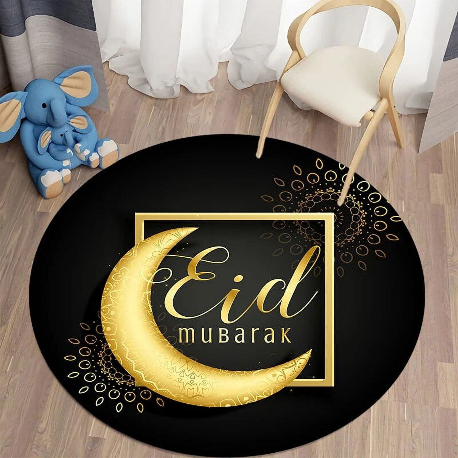Muslim Prayer Round Carpet Floor Mat Polyester Carpets Children's Room ...