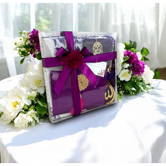 Muslim Prayer Rug, 7 in One Set, Prayer Mat Surah Book, Tasbeeh, Scarf ...