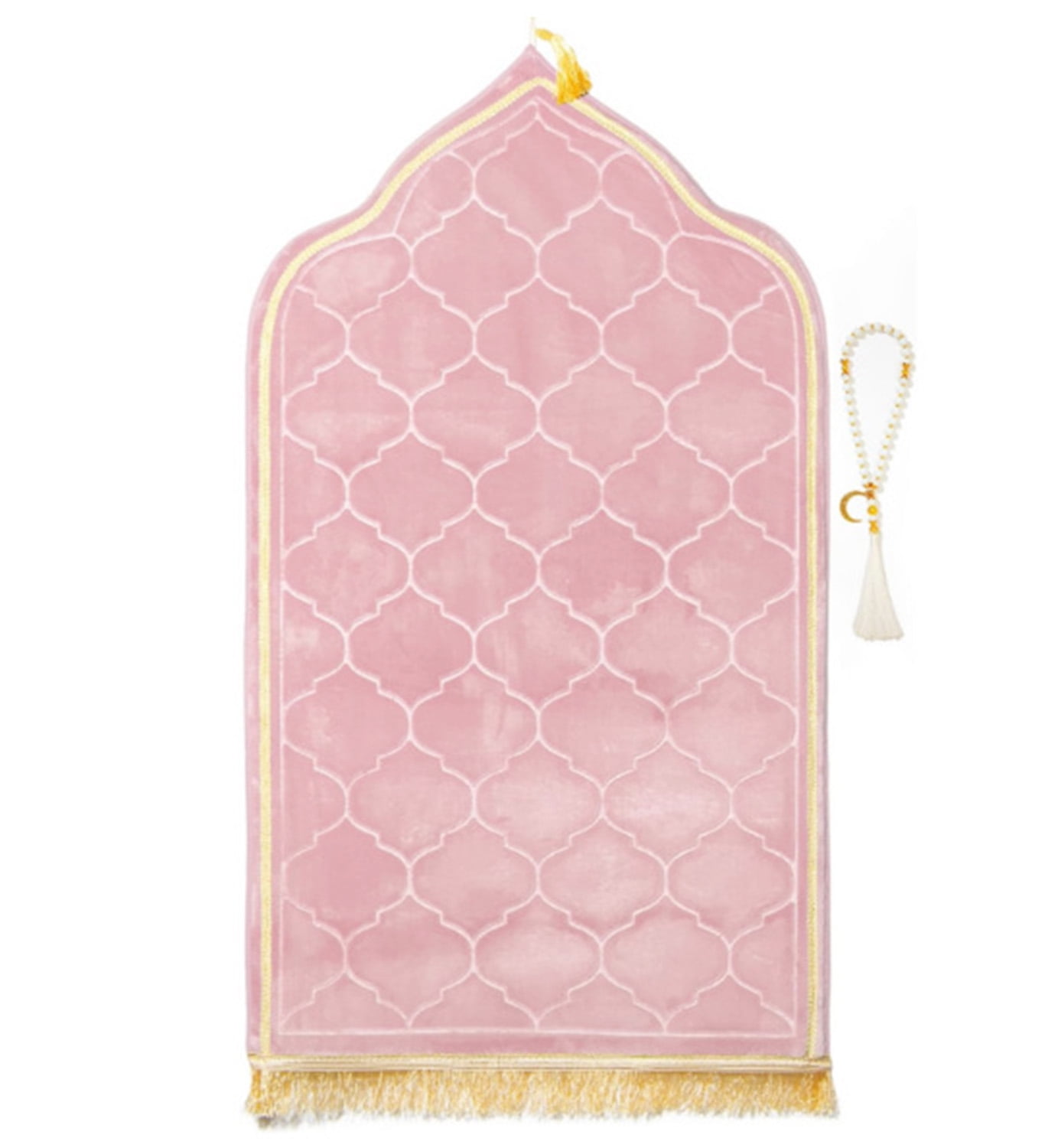 Muslim Prayer Rug with Tasbih Prayer Beads, Soft Memory Foam Prayer ...