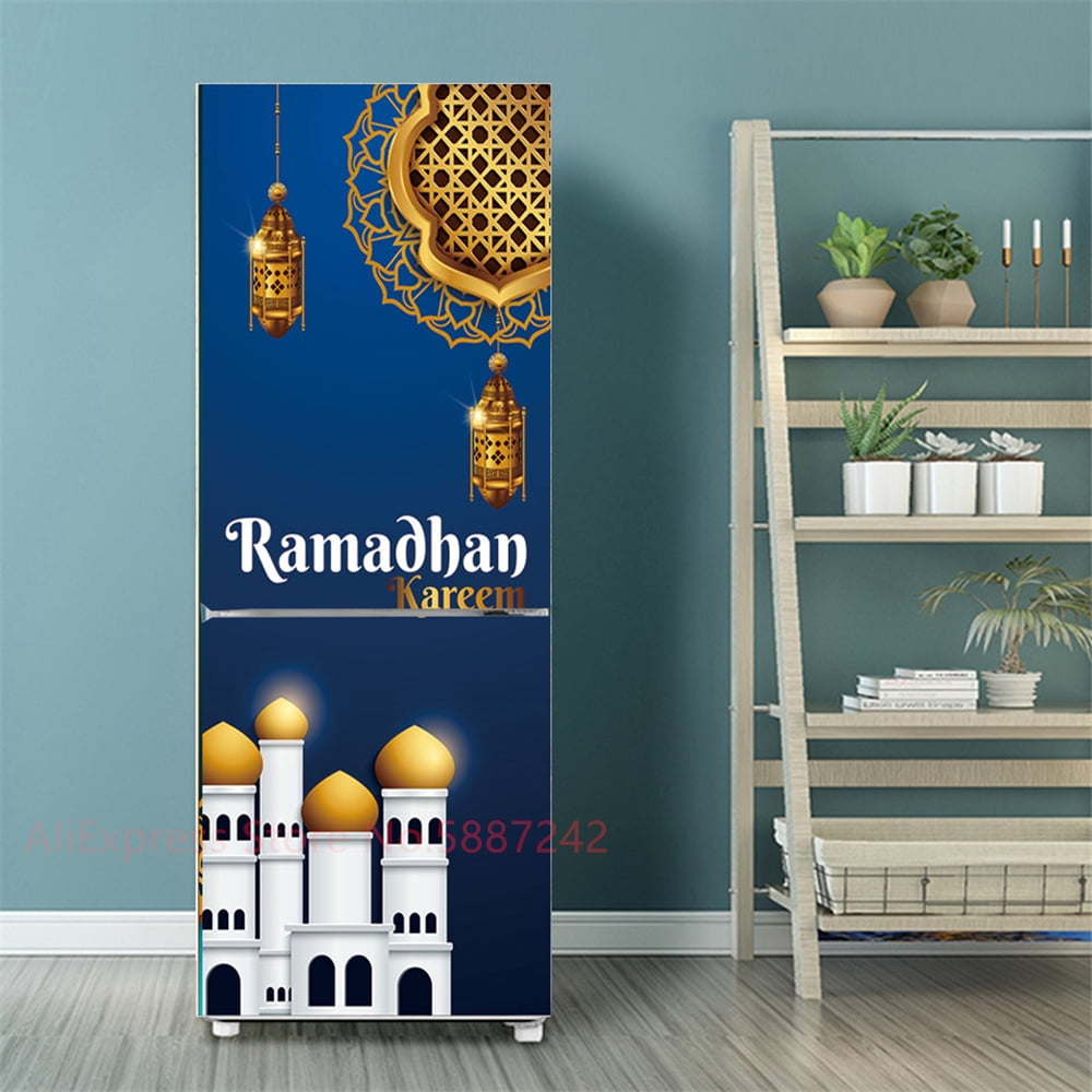 Muslim Ramadan Decoration Fridge Stickers Door Cover Mubarak Kareem ...