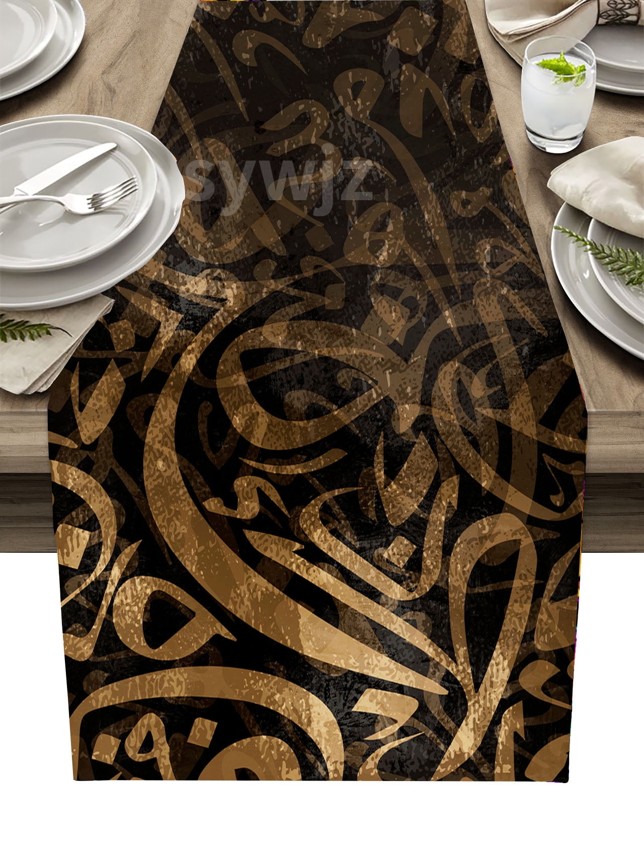Muslim Ramadan Festival Table Runner Islamic Mosque Ramadan rations ...