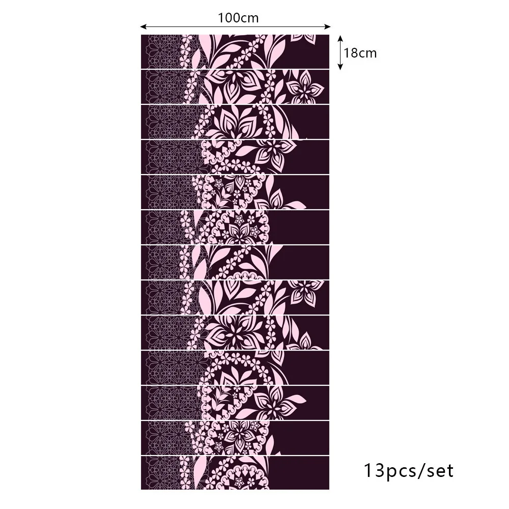 Muslim Retro Flower Pattern Staircase Sticker Waterproof Vinyl Floor ...