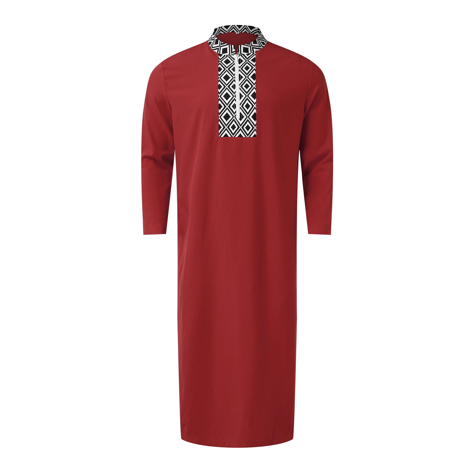 Robe For Men Arab Long Sleeve Kaftan Arabic Abaya Thobe Loose Fit ...