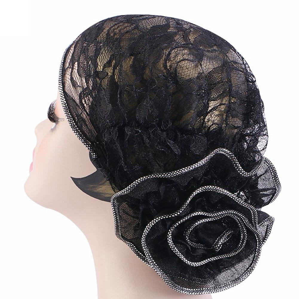 Muslim Turban Cap,Stretchy Vintage Lace Headscarf Hijab Headband Turban ...