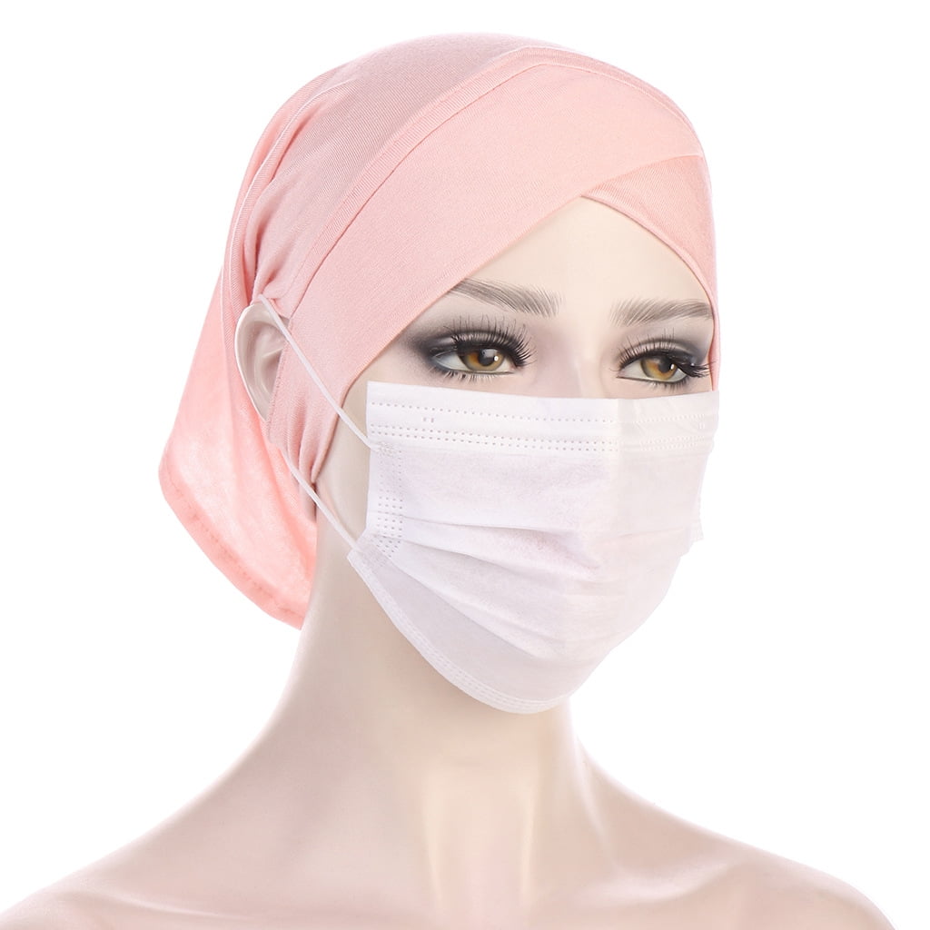 Muslim Under Scarf with Ear Hole Stretch Jersey Inner Hijabs Tube Caps ...
