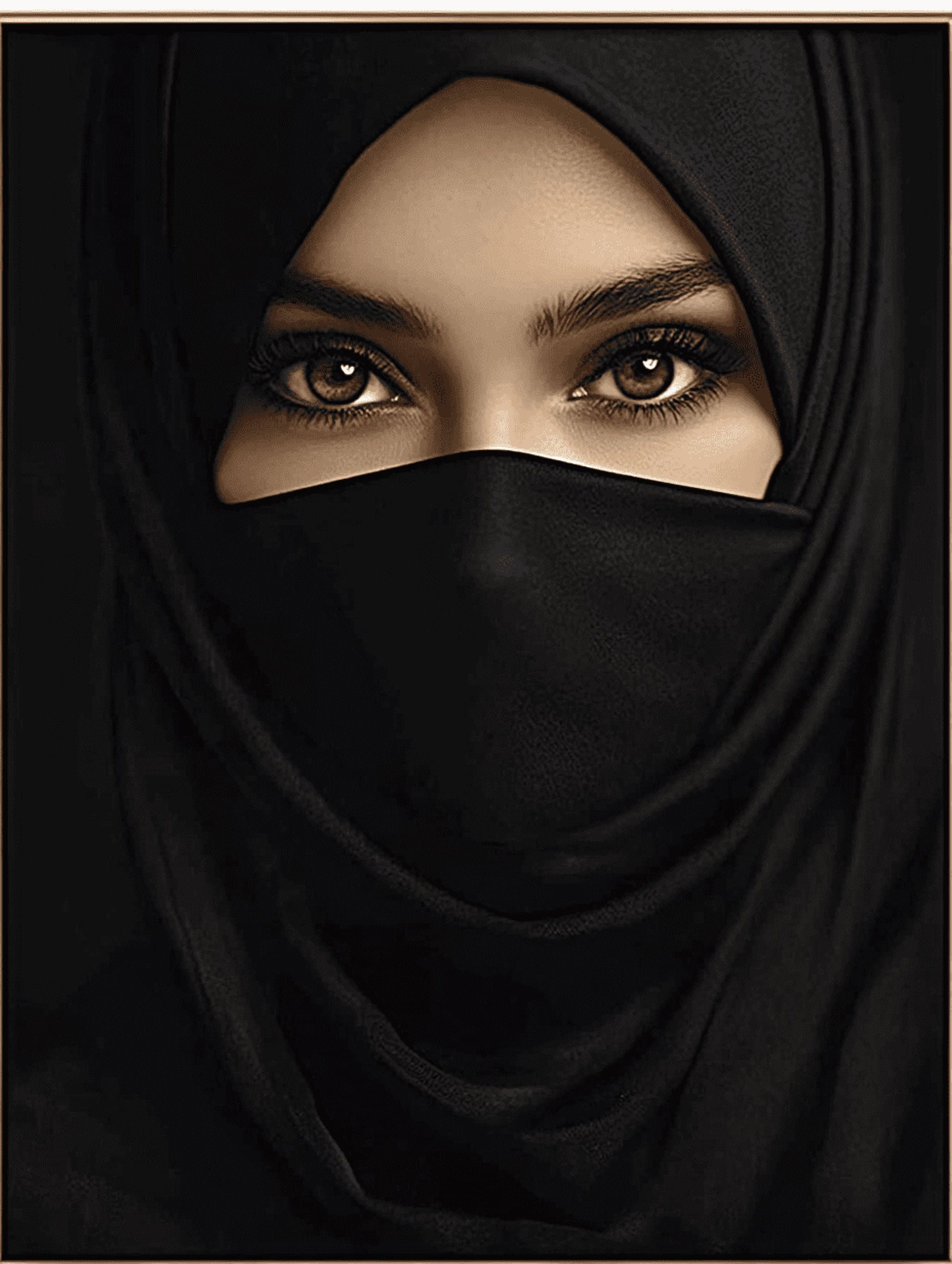 Muslim Woman Portrait Decorative Painting/Canvas Art， Perfect for ...