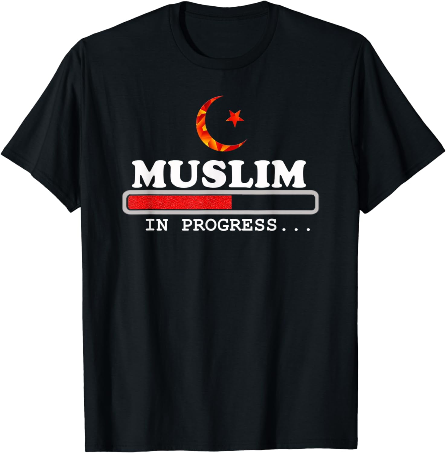 Muslim in Progress Gift Ramadan, moon eid loading Fasting T-Shirt ...