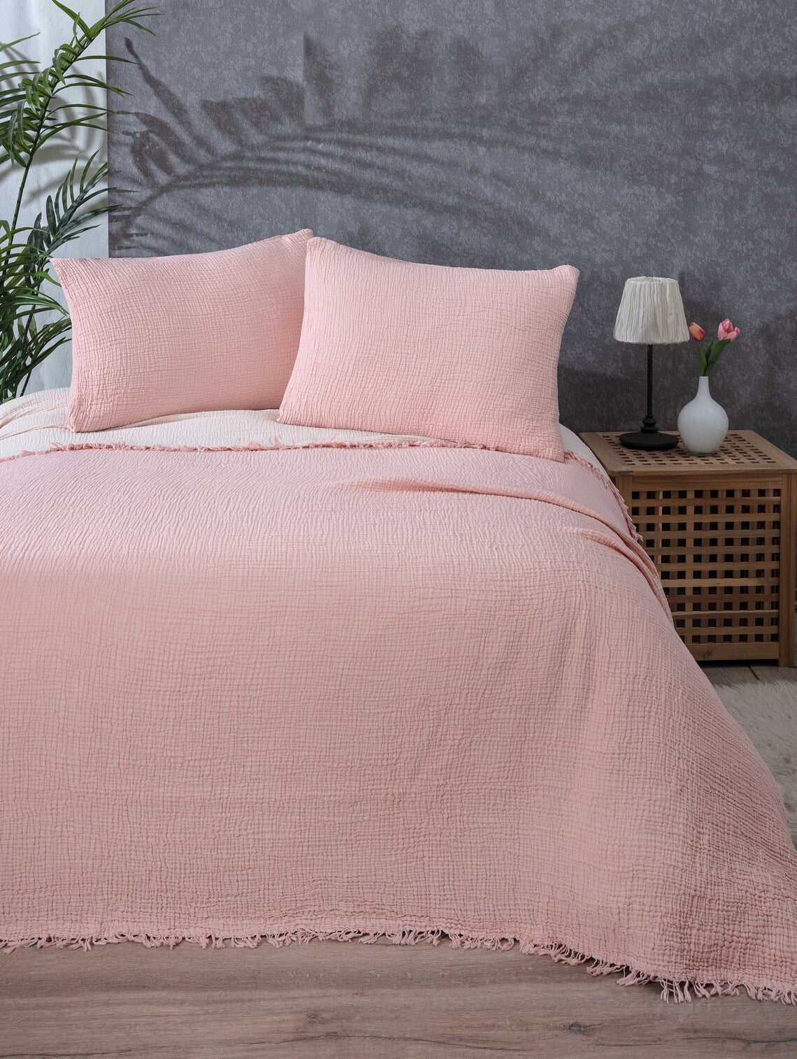 Muslin Blanket 4 Layers, Soft Bedspread, 100% Turkish Cotton Muslin Bed ...