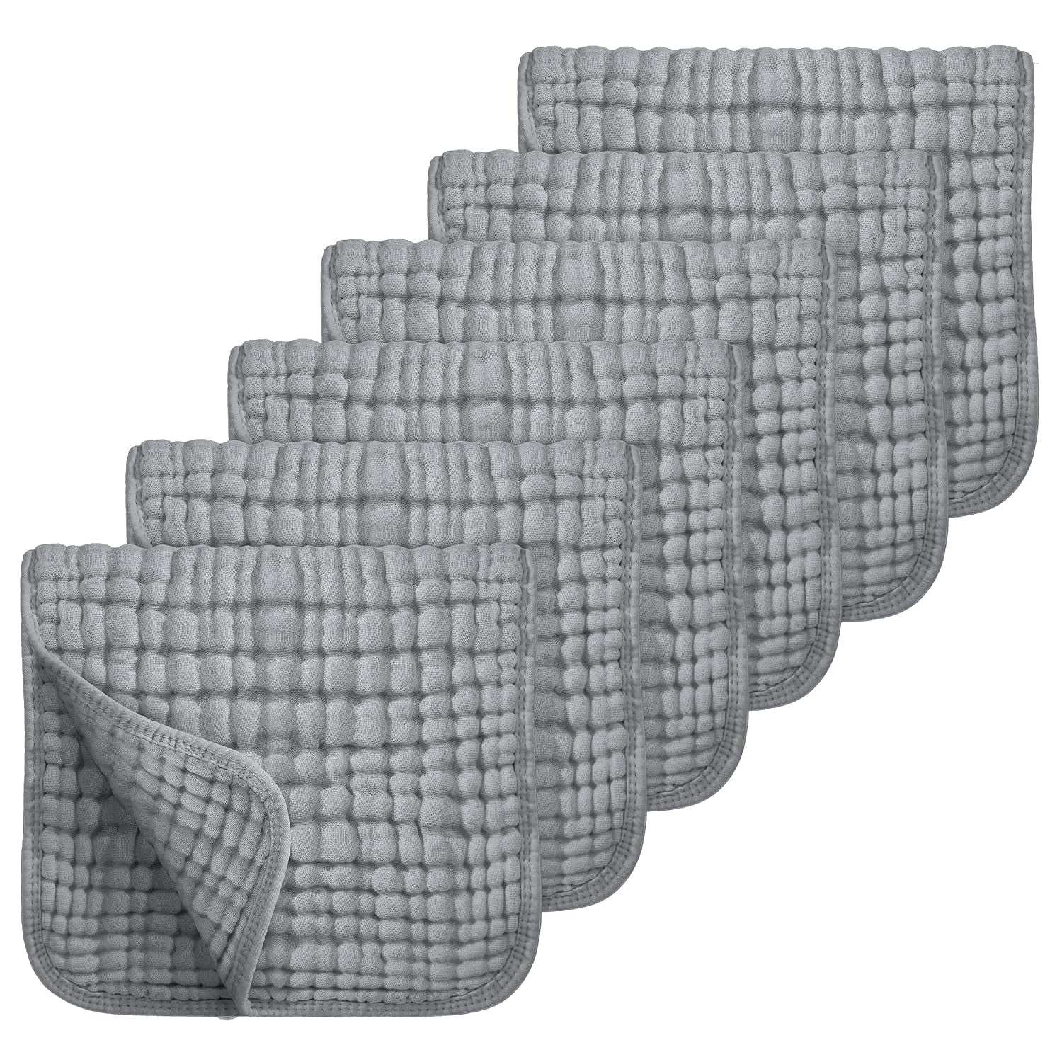 Muslin Burp Cloths 100% Cotton Large 20''x10'' Extra Soft and Absorbent ...